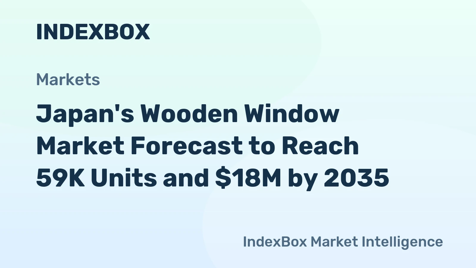 Japan's Wooden Window Market Forecast to Reach 59K Units and $18M by 2035