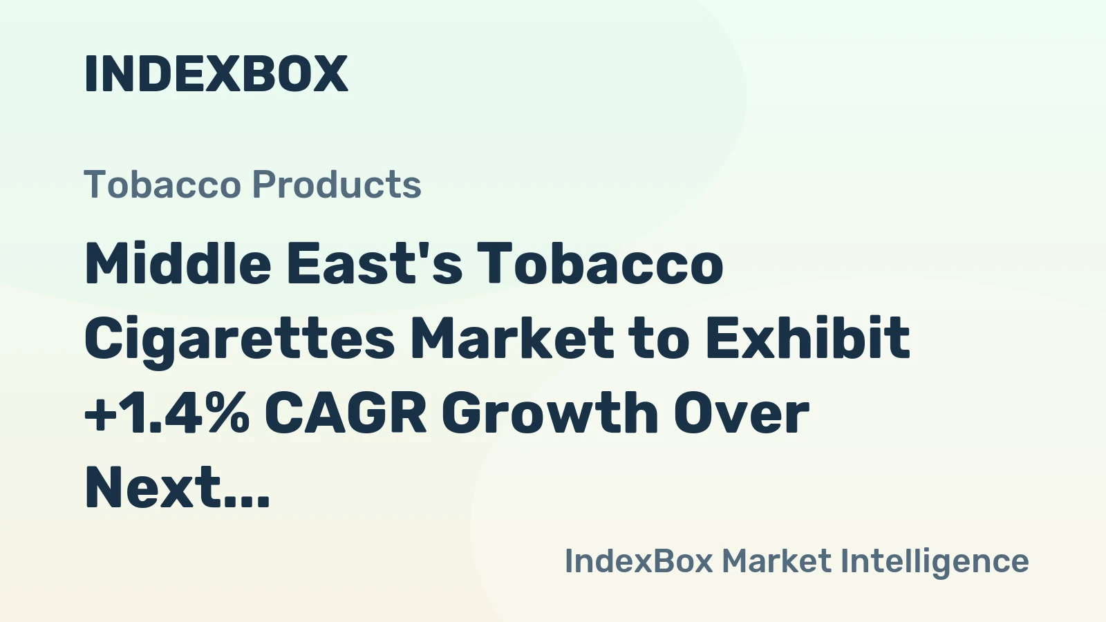 Middle East's Tobacco Cigarettes Market to Exhibit +1.4% CAGR Growth Over Next Decade