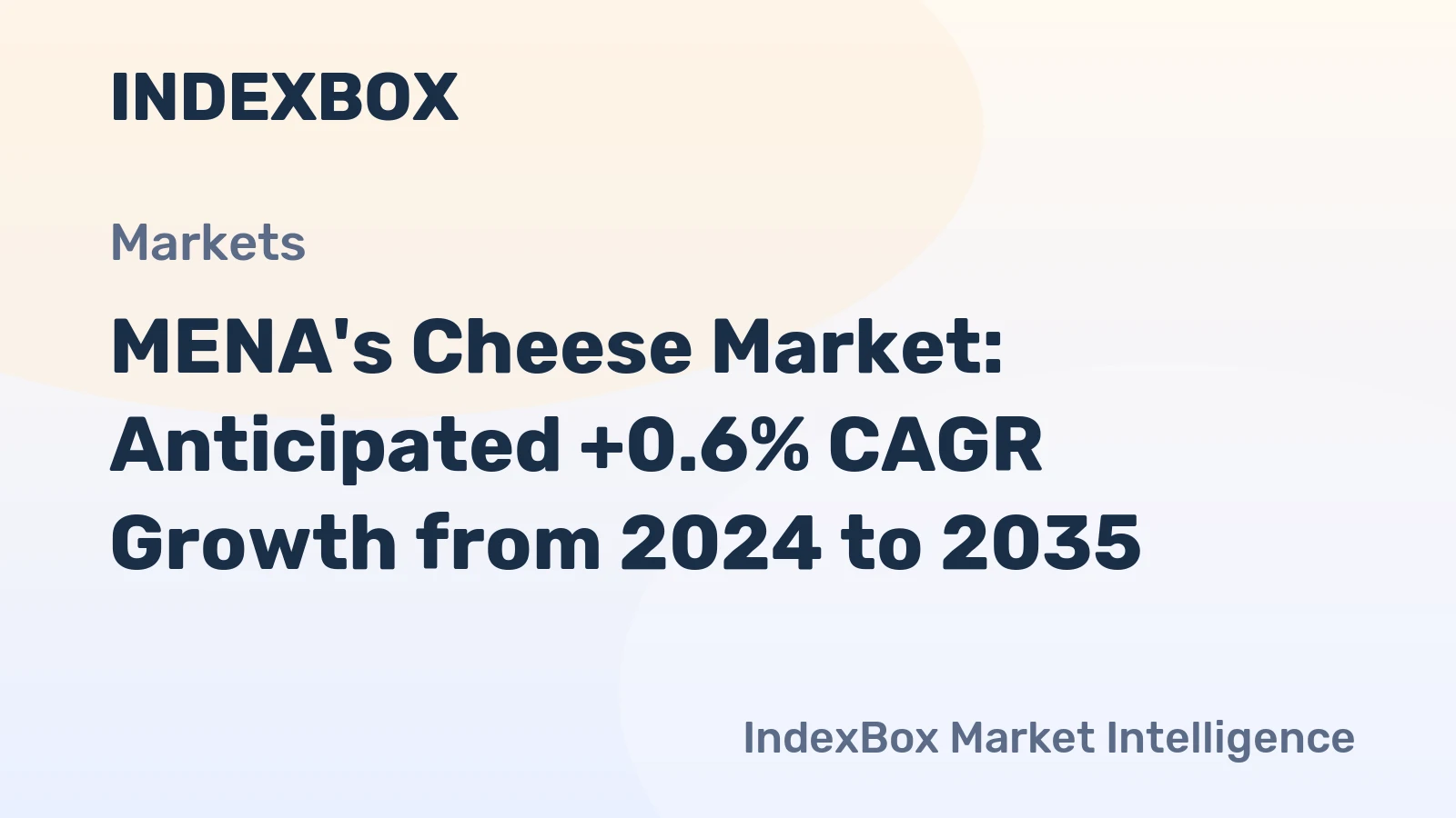 MENA's Cheese Market: Anticipated +0.6% CAGR Growth from 2024 to 2035