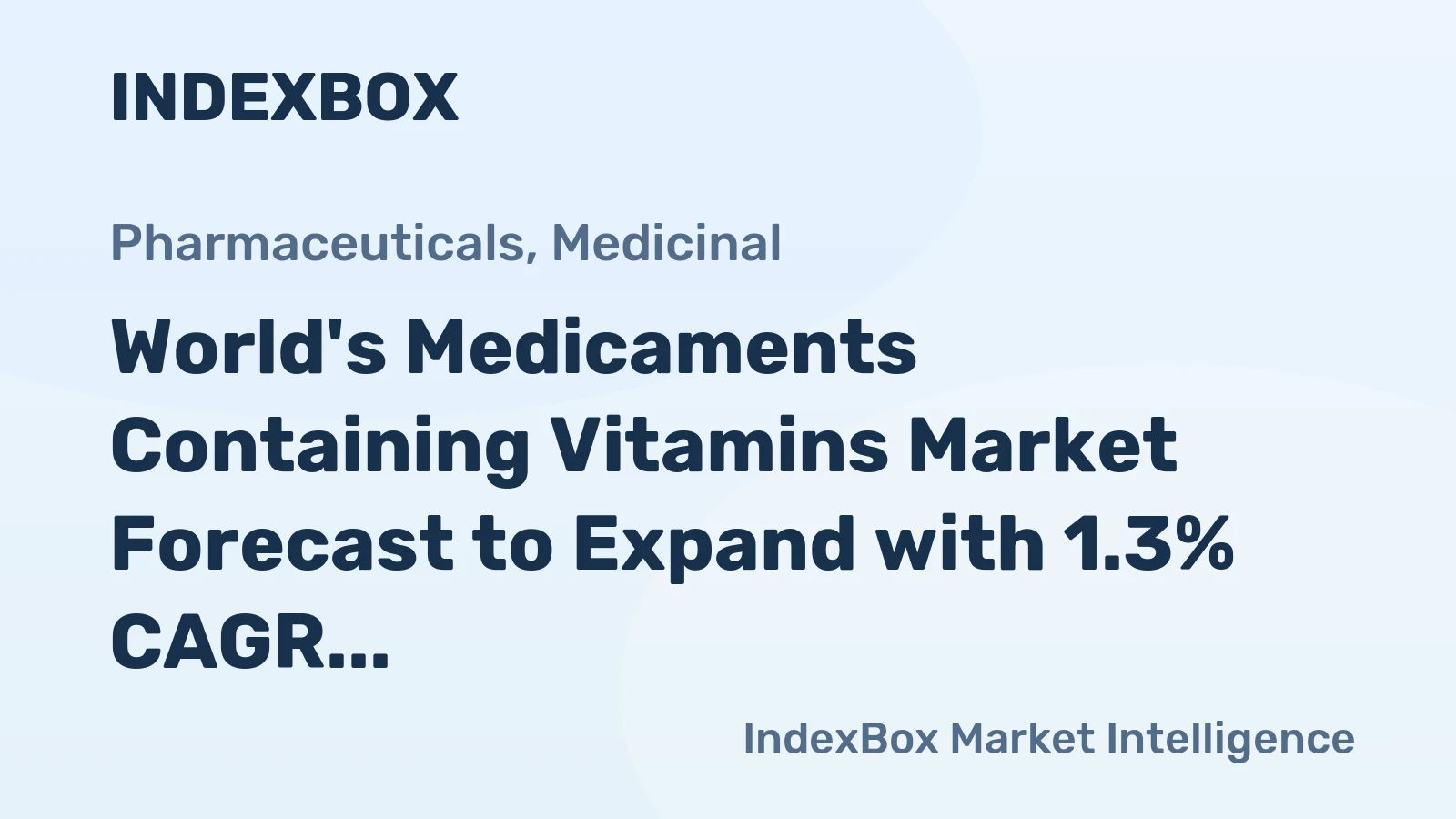 World's Medicaments Containing Vitamins Market Forecast to Expand with 1.3% CAGR Through 2035