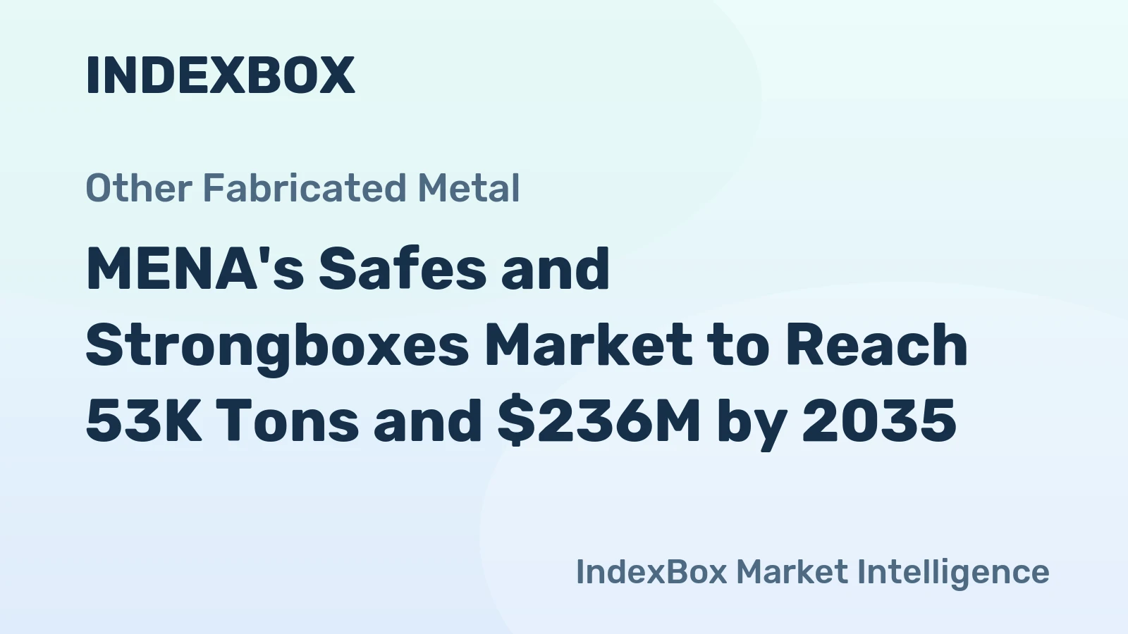 MENA's Safes and Strongboxes Market to Reach 53K Tons and $236M by 2035