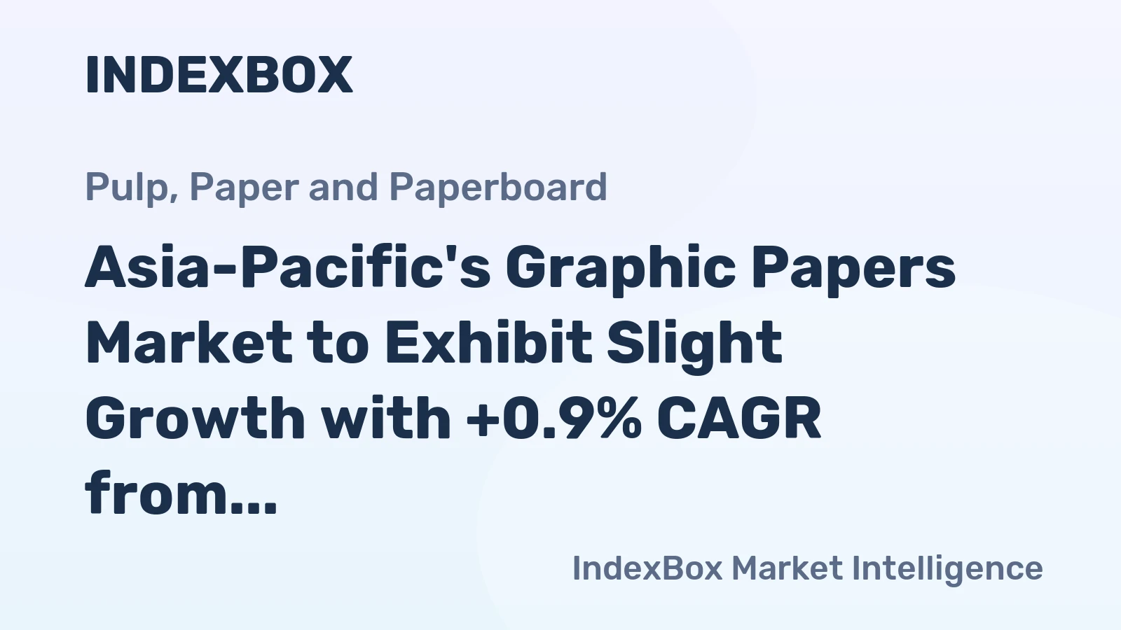 Asia-Pacific's Graphic Papers Market to Exhibit Slight Growth with +0.9% CAGR from 2024 to 2035