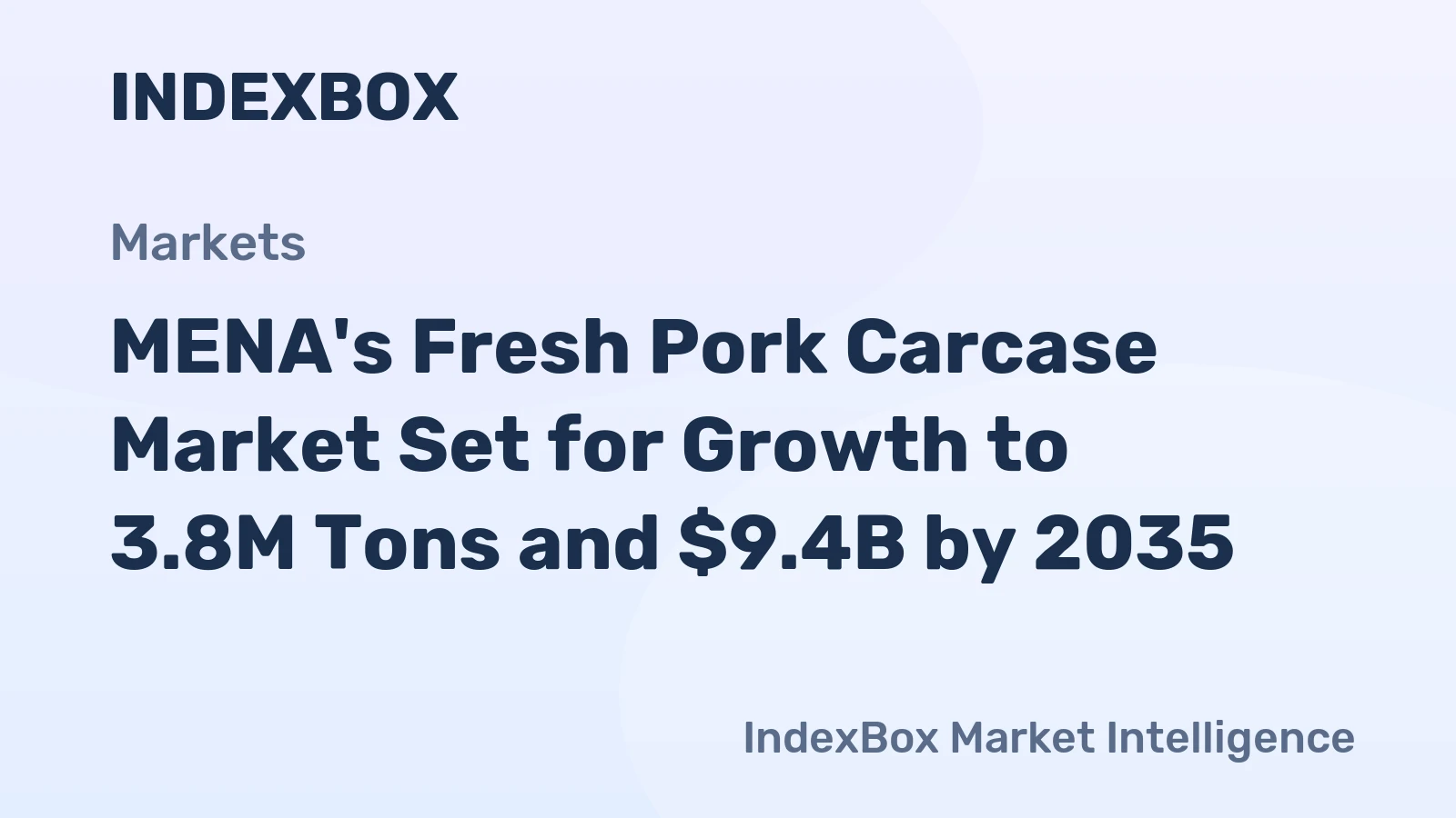 MENA's Fresh Pork Carcase Market Set for Growth to 3.8M Tons and $9.4B by 2035