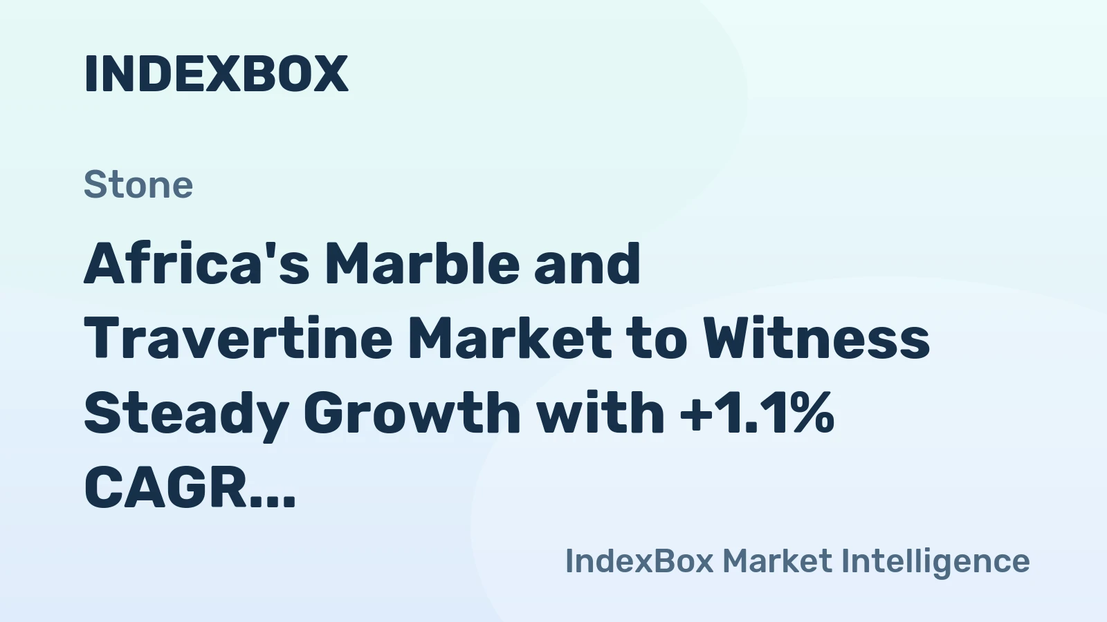 Africa's Marble and Travertine Market to Witness Steady Growth with +1.1% CAGR through 2035, Reaching $2.8B Value