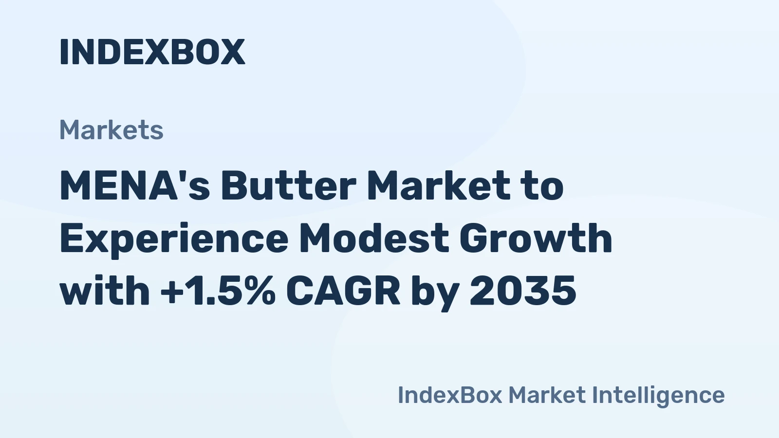 MENA's Butter Market to Experience Modest Growth with +1.5% CAGR by 2035