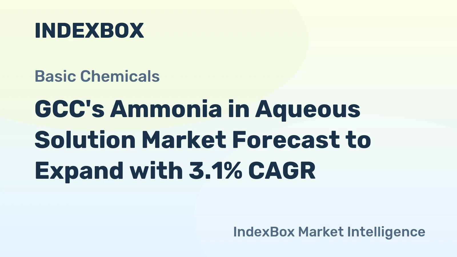 GCC's Ammonia in Aqueous Solution Market Forecast to Expand with 3.1% CAGR