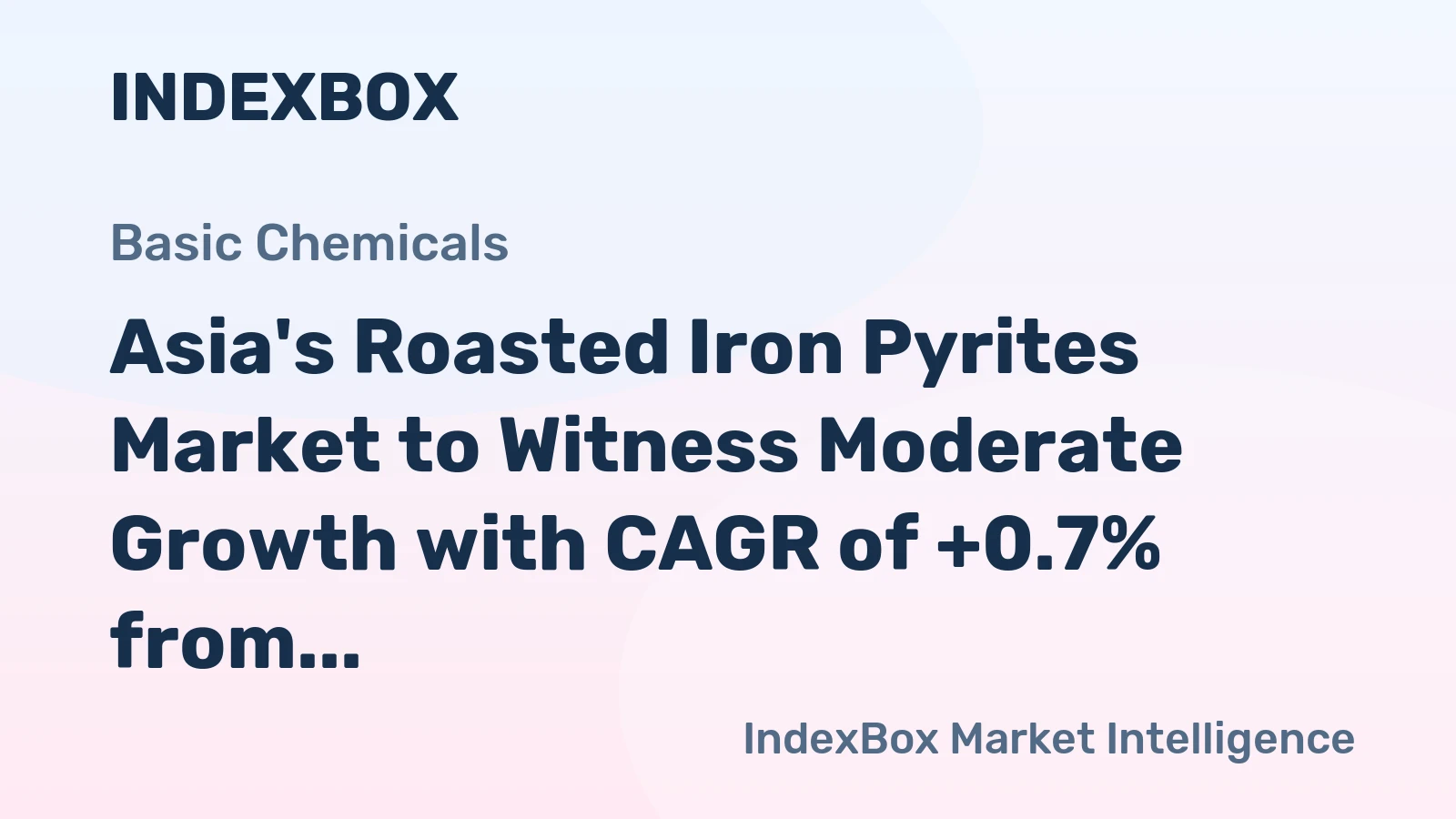 Asia's Roasted Iron Pyrites Market to Witness Moderate Growth with CAGR of +0.7% from 2024 to 2035
