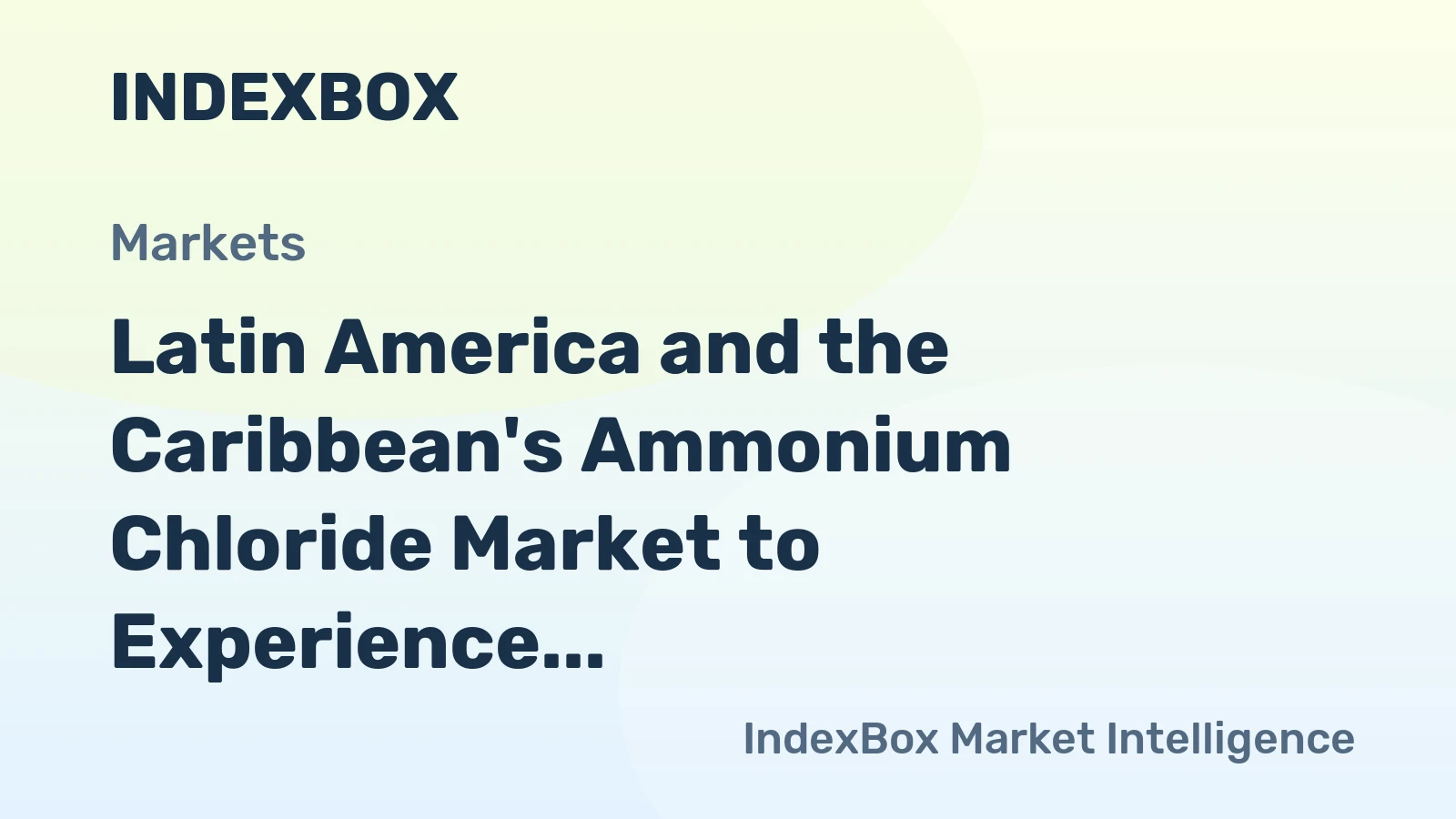 Latin America and the Caribbean's Ammonium Chloride Market to Experience Modest Growth with +0.7% CAGR