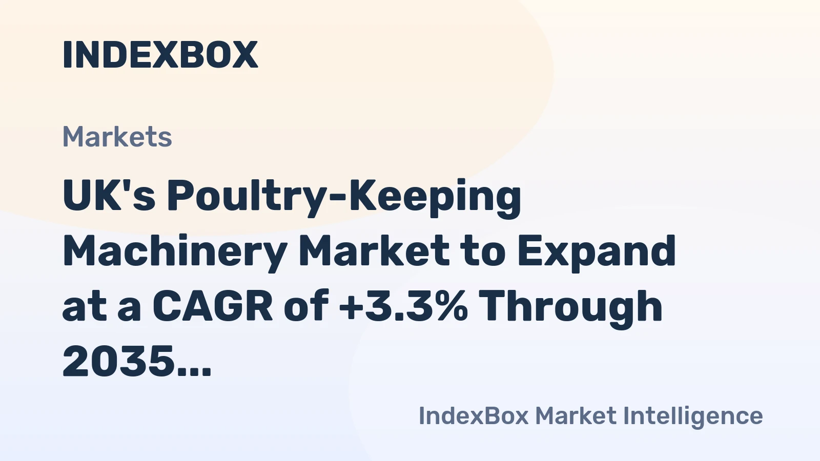 UK's Poultry-Keeping Machinery Market to Expand at a CAGR of +3.3% Through 2035, Reaching $5.9M in Value