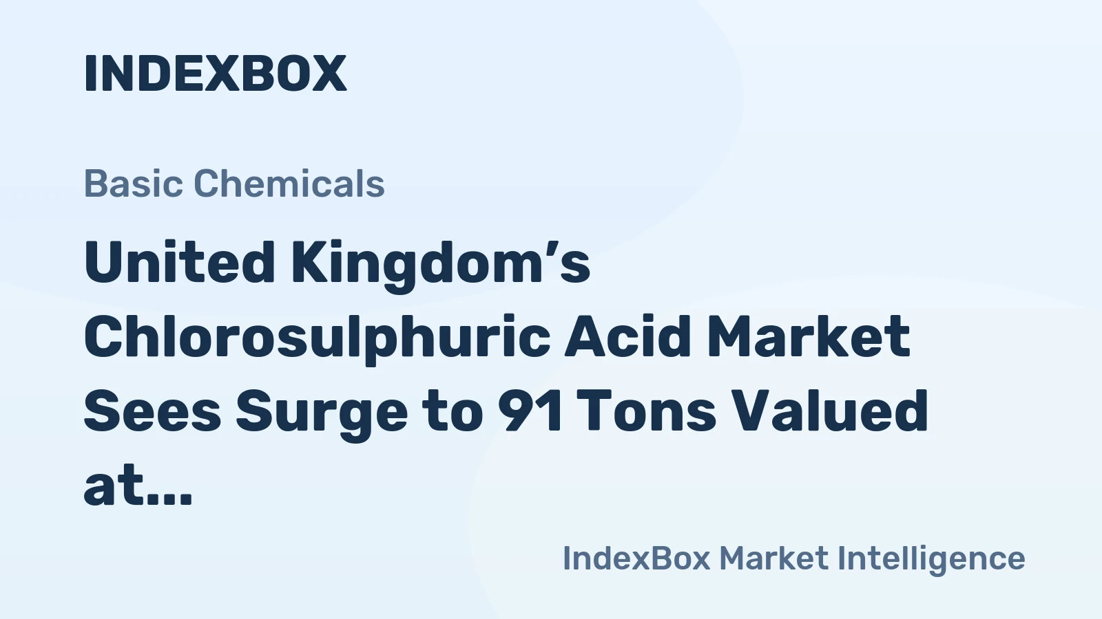 United Kingdom’s Chlorosulphuric Acid Market Sees Surge to 91 Tons Valued at $264K
