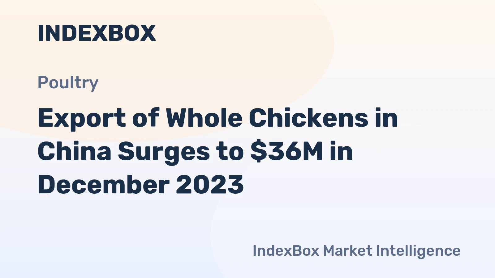 Export of Whole Chickens in China Surges to $36M in December 2023