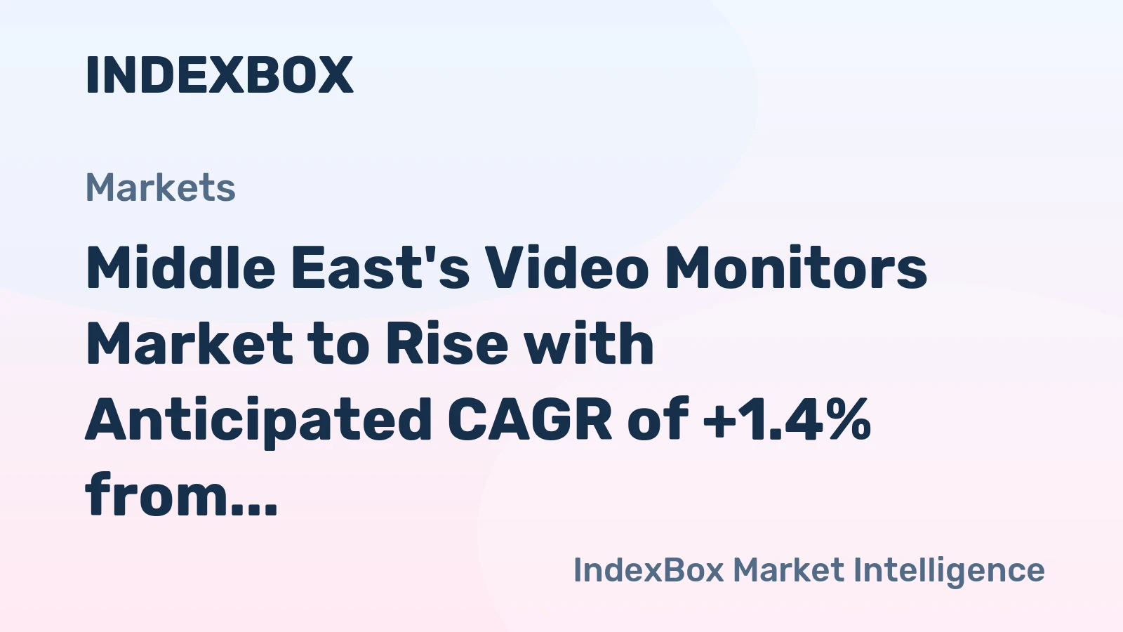 Middle East's Video Monitors Market to Rise with Anticipated CAGR of +1.4% from 2024-2035, Reaching 13M Units