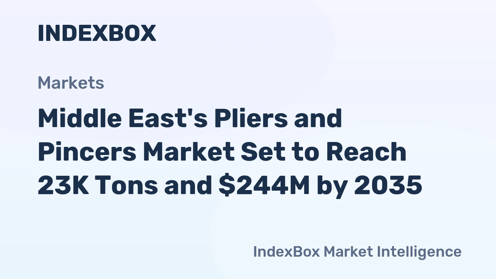 Middle East's Pliers and Pincers Market Set to Reach 23K Tons and $244M by 2035