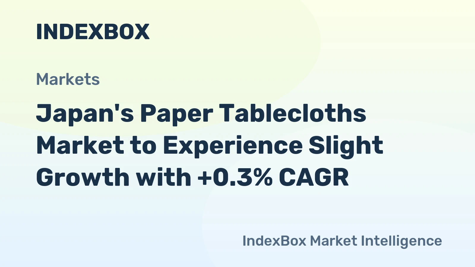 Japan's Paper Tablecloths Market to Experience Slight Growth with +0.3% CAGR