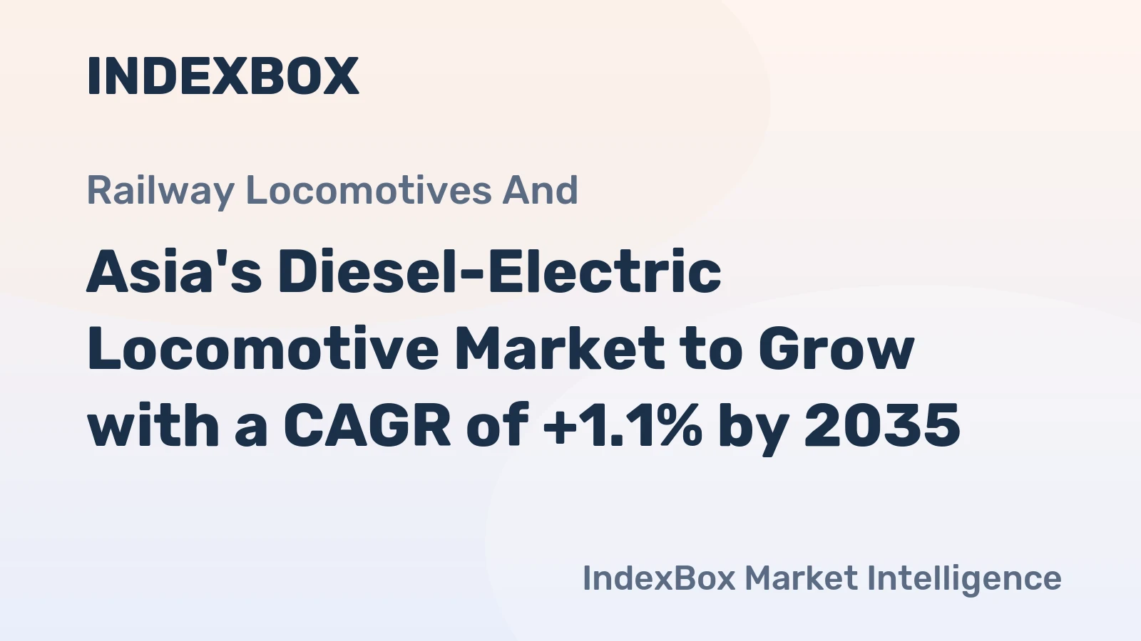 Asia's Diesel-Electric Locomotive Market to Grow with a CAGR of +1.1% by 2035