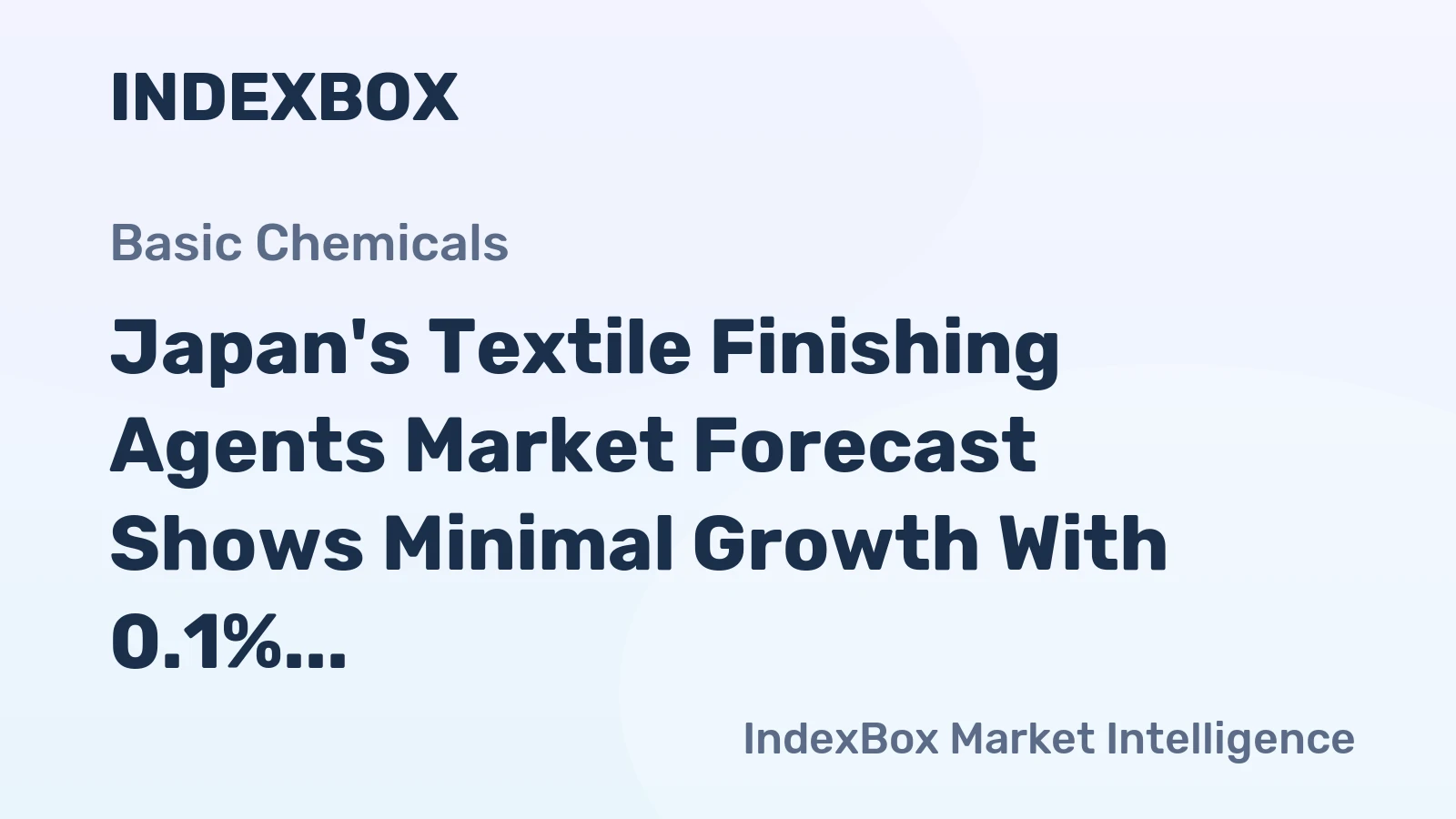 Japan's Textile Finishing Agents Market Forecast Shows Minimal Growth With 0.1% CAGR Through 2035