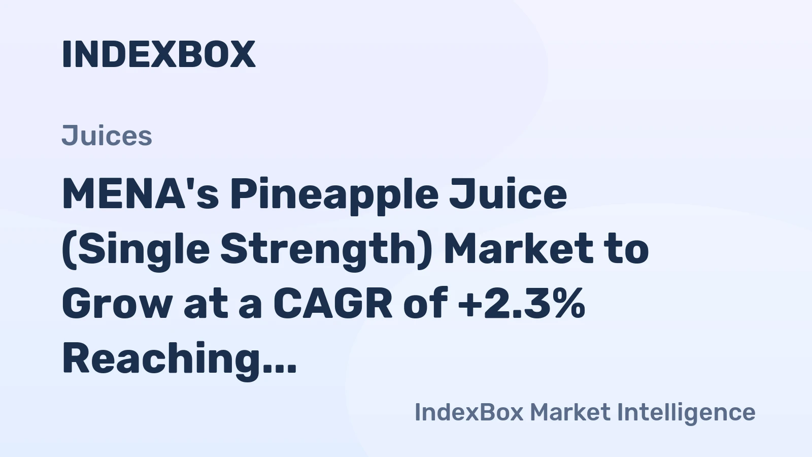 MENA's Pineapple Juice (Single Strength) Market to Grow at a CAGR of +2.3% Reaching $26M by 2035