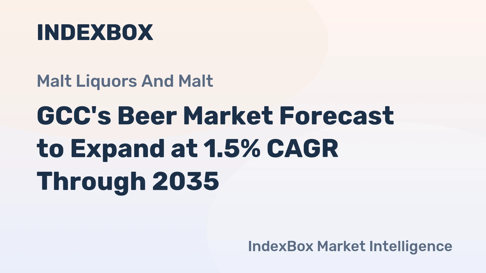GCC's Beer Market Forecast to Expand at 1.5% CAGR Through 2035