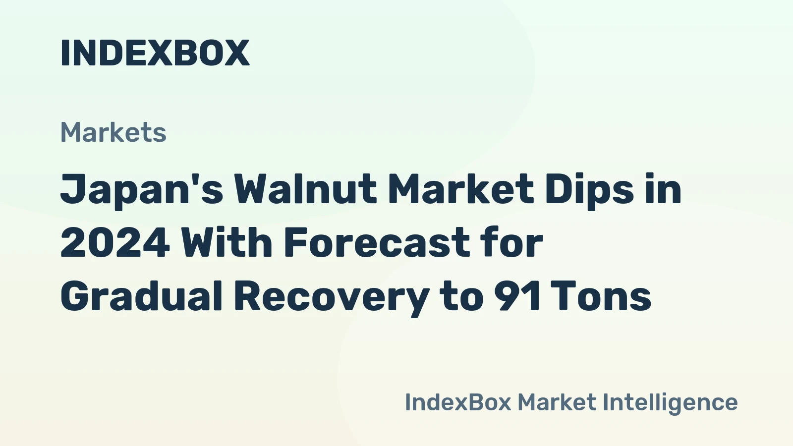 Japan's Walnut Market Dips in 2024 With Forecast for Gradual Recovery to 91 Tons