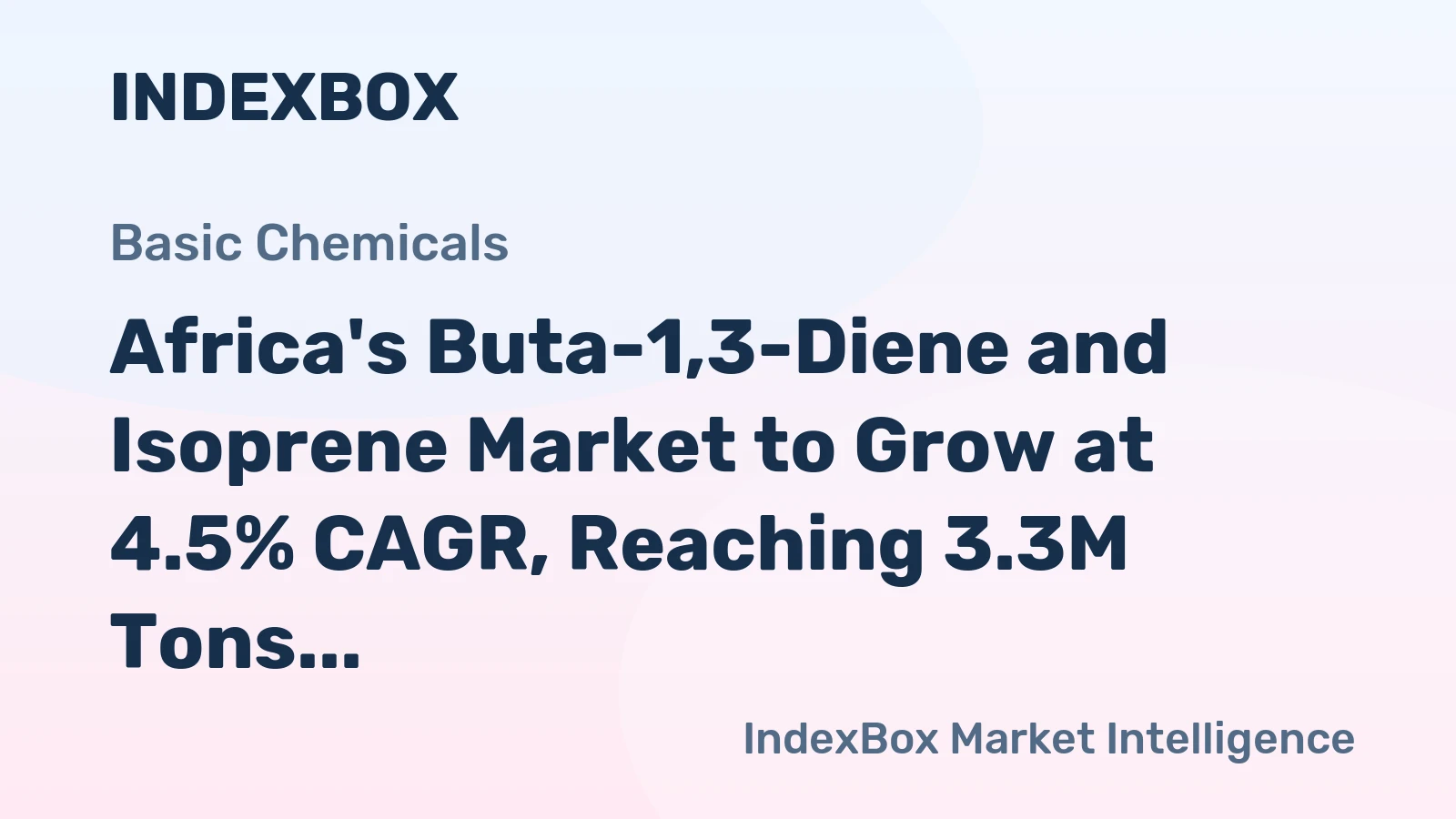 Africa's Buta-1,3-Diene and Isoprene Market to Grow at 4.5% CAGR, Reaching 3.3M Tons by 2035