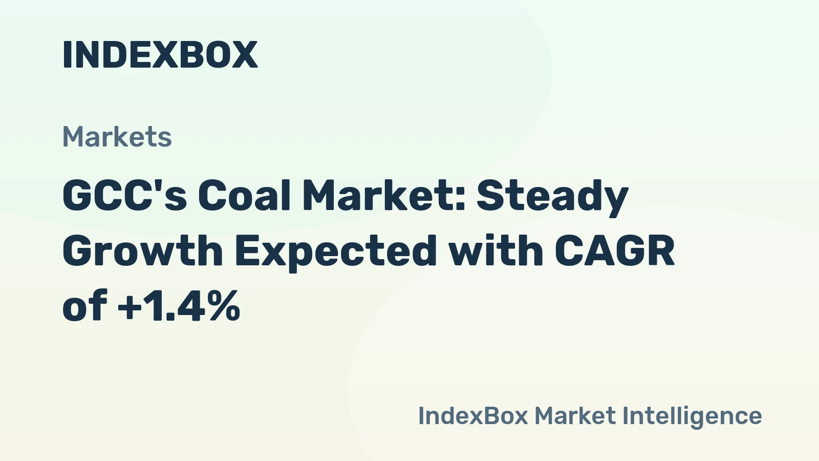 GCC's Coal Market: Steady Growth Expected with CAGR of +1.4%