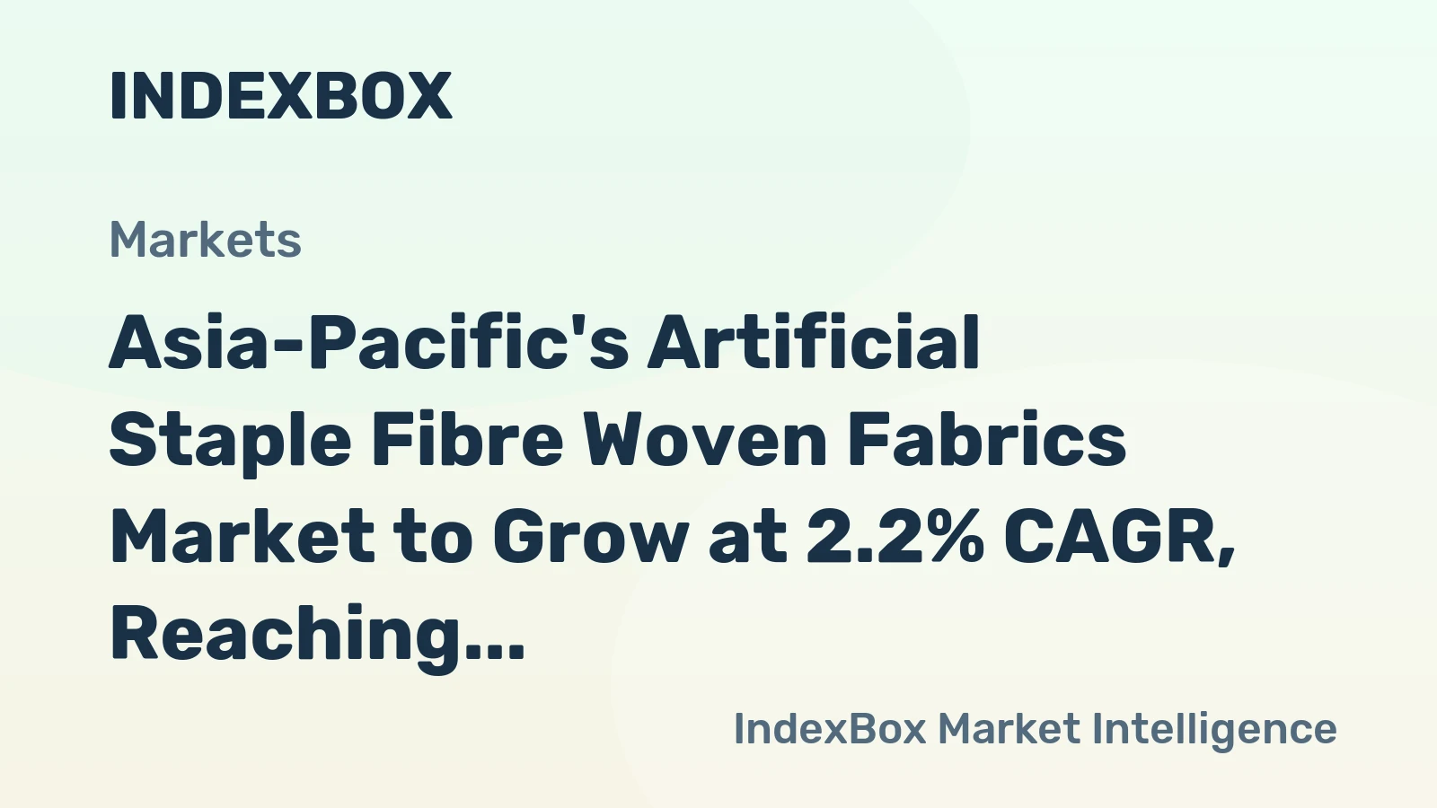 Asia-Pacific's Artificial Staple Fibre Woven Fabrics Market to Grow at 2.2% CAGR, Reaching 976M Square Meters by 2035