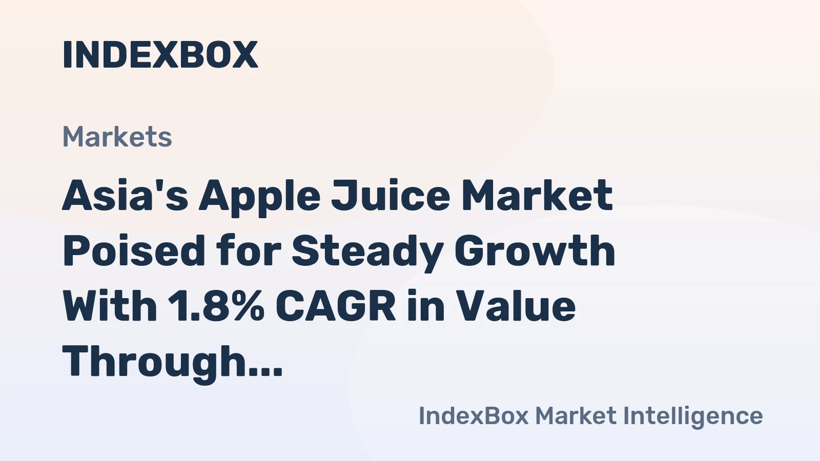 Asia's Apple Juice Market Poised for Steady Growth With 1.8% CAGR in Value Through 2035
