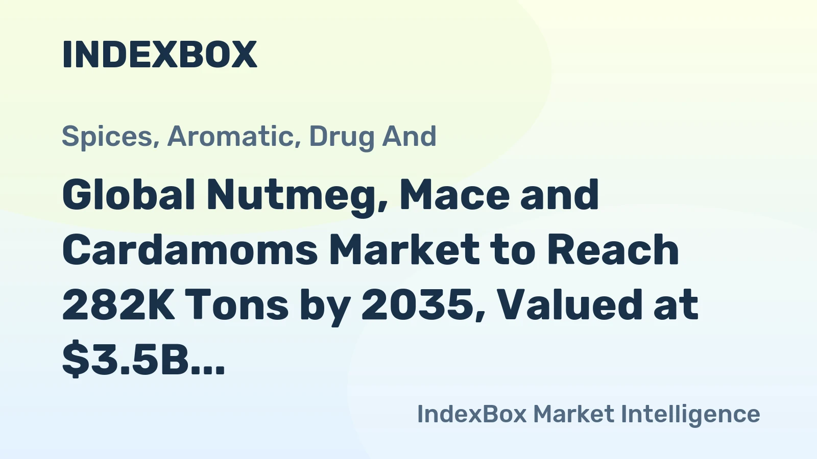 Global Nutmeg, Mace and Cardamoms Market to Reach 282K Tons by 2035, Valued at $3.5B