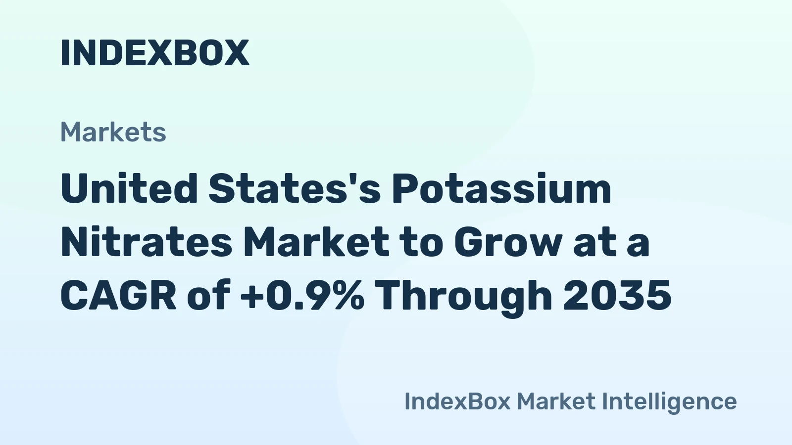 United States's Potassium Nitrates Market to Grow at a CAGR of +0.9% Through 2035