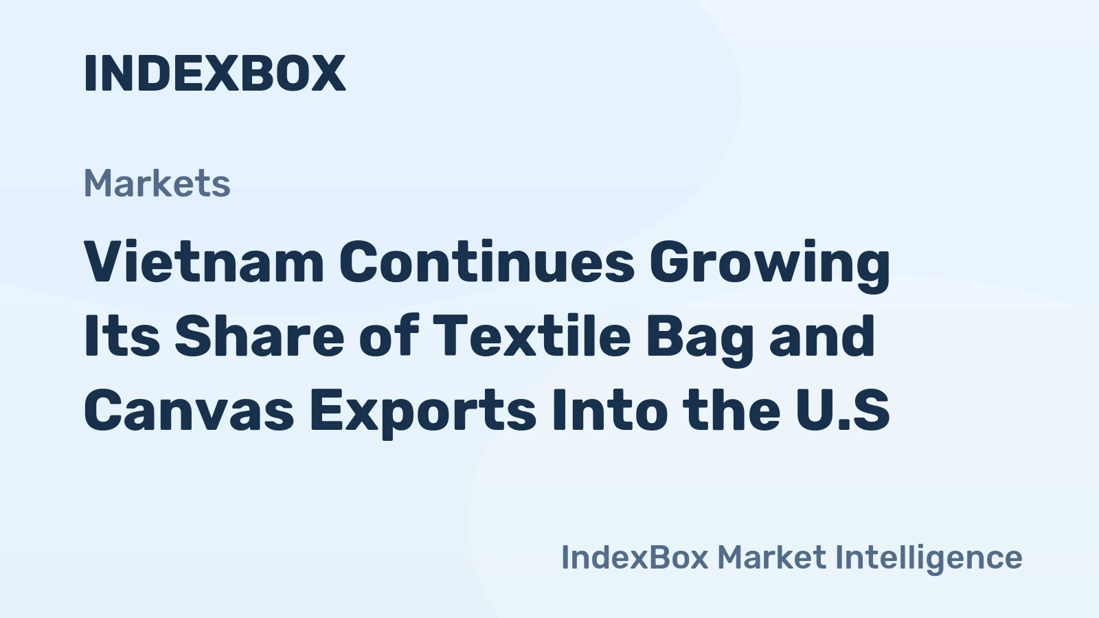 Vietnam Continues Growing Its Share of Textile Bag and Canvas Exports Into the U.S.