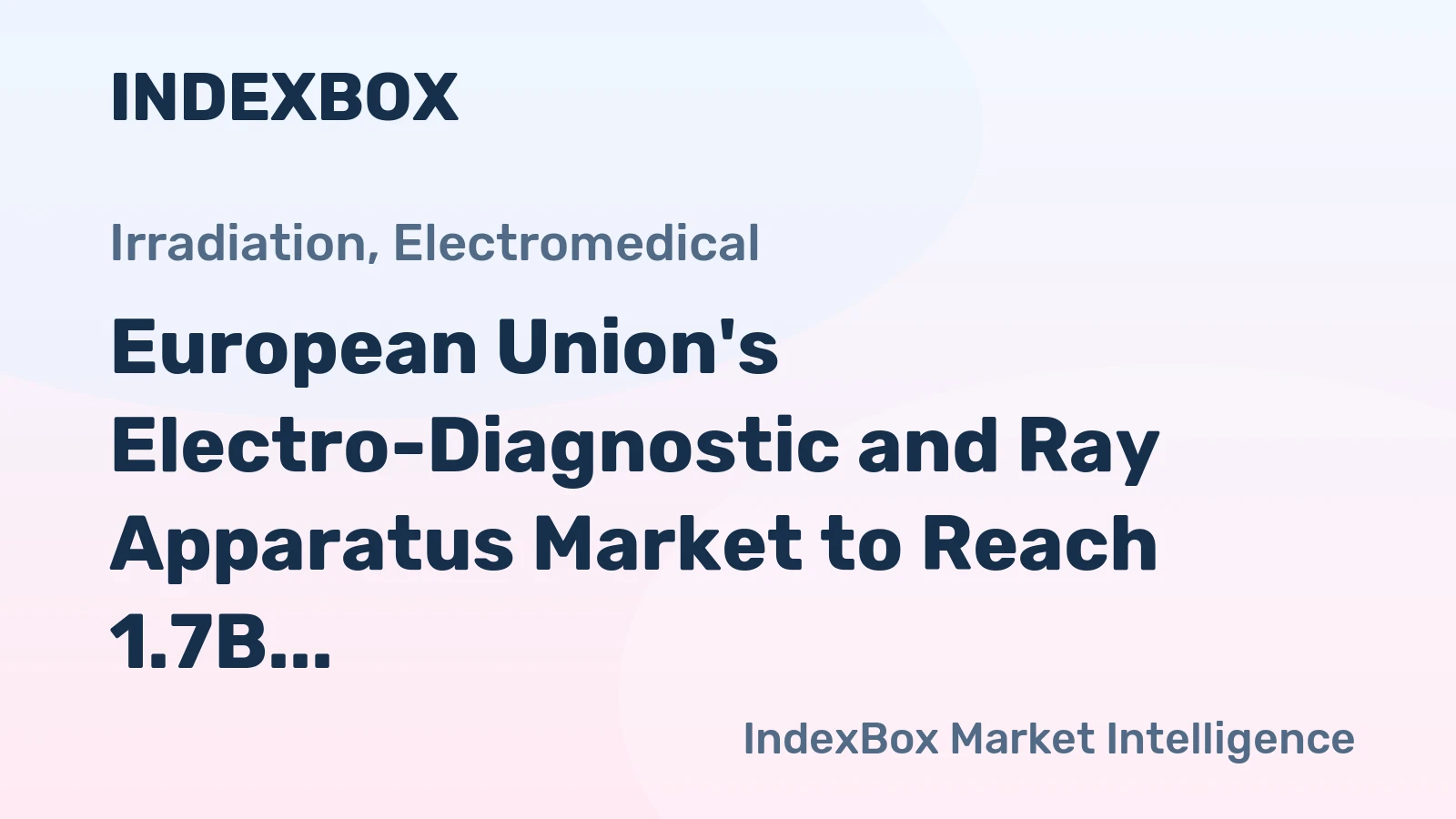 European Union's Electro-Diagnostic and Ray Apparatus Market to Reach 1.7B Units and $2,150.3B by 2035