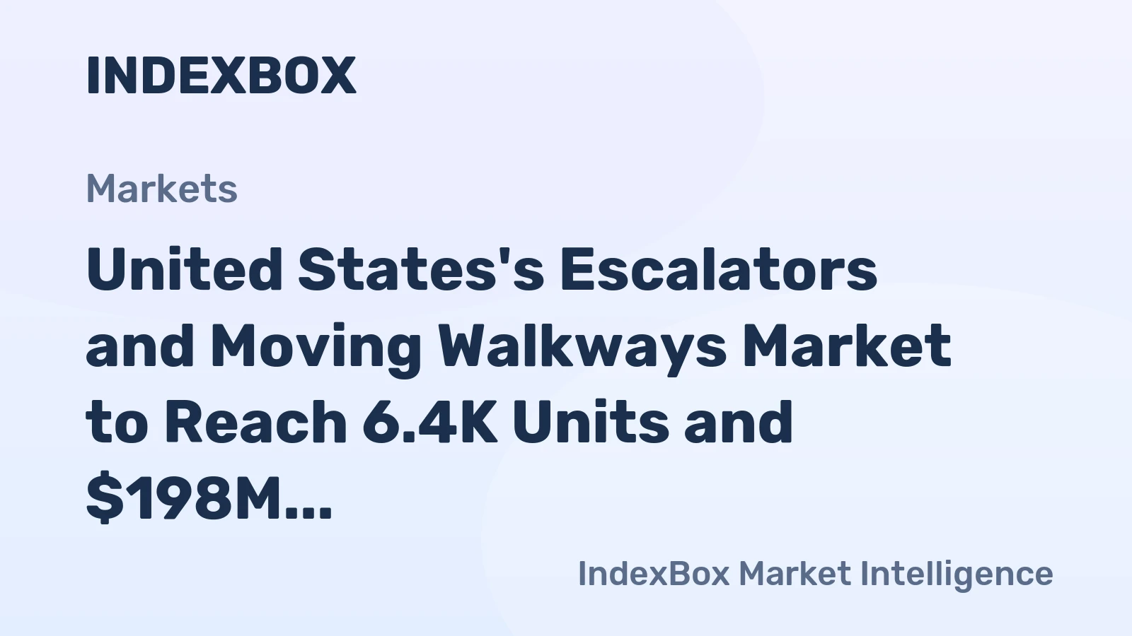 United States's Escalators and Moving Walkways Market to Reach 6.4K Units and $198M in Value by 2035