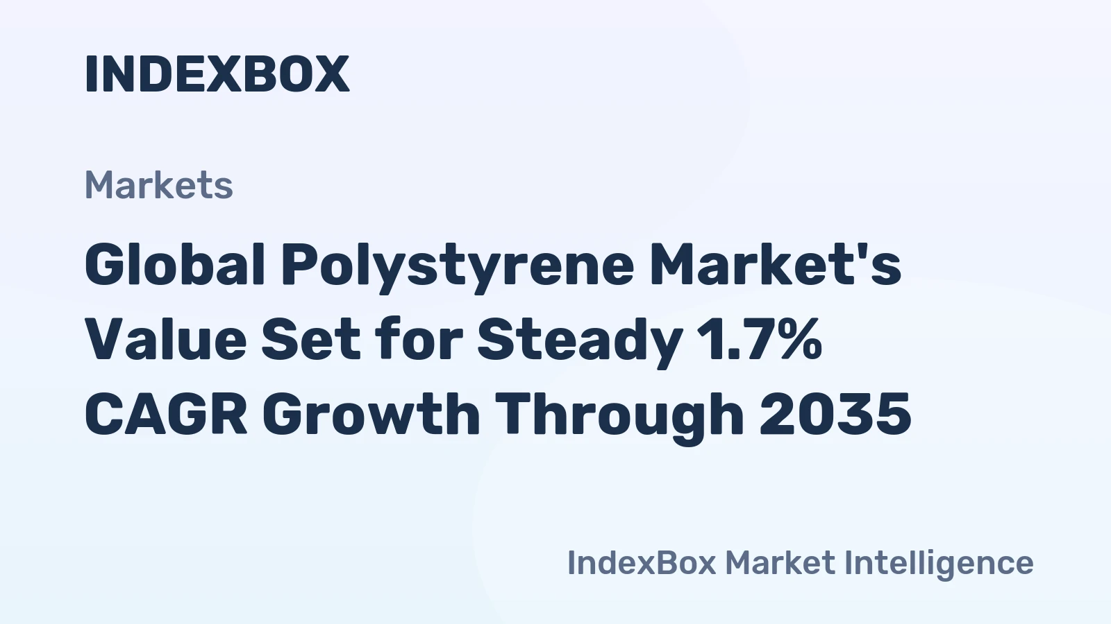 Global Polystyrene Market's Value Set for Steady 1.7% CAGR Growth Through 2035