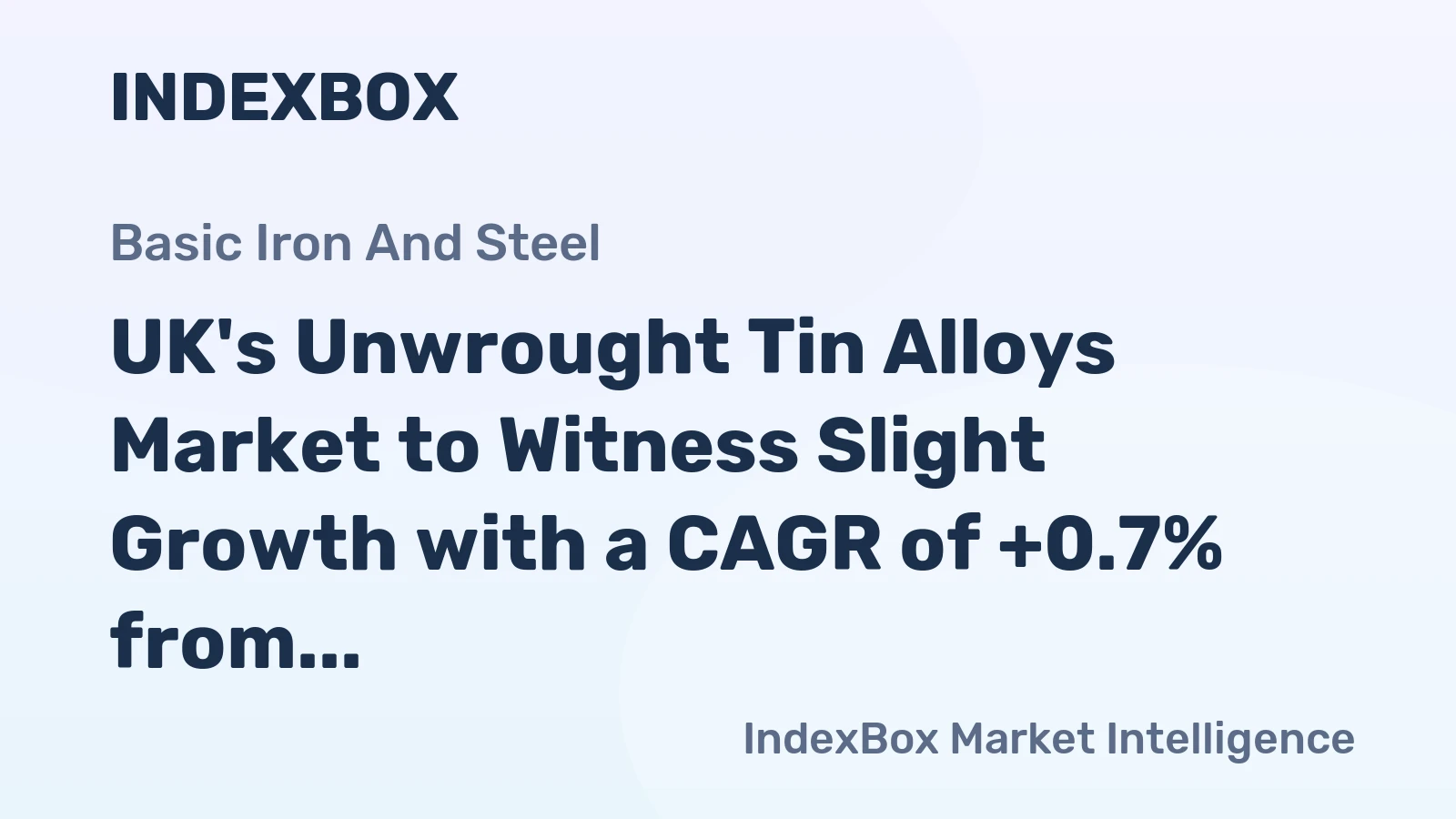UK's Unwrought Tin Alloys Market to Witness Slight Growth with a CAGR of +0.7% from 2024-2035