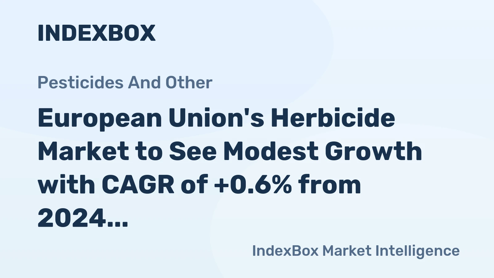 European Union's Herbicide Market to See Modest Growth with CAGR of +0.6% from 2024 to 2035
