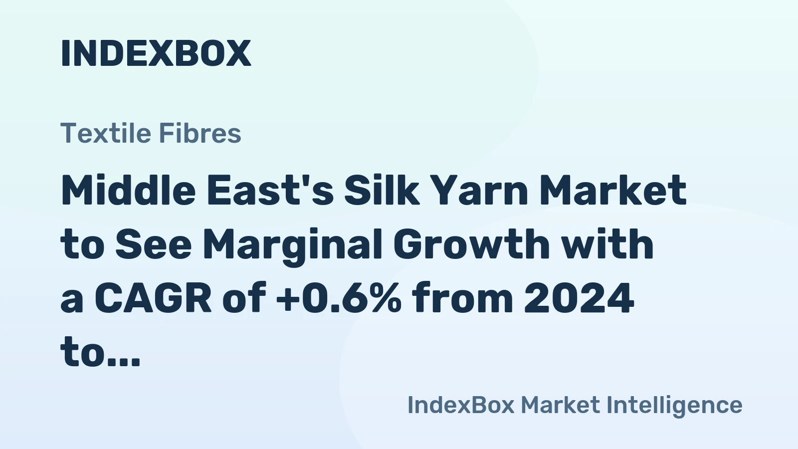 Middle East's Silk Yarn Market to See Marginal Growth with a CAGR of +0.6% from 2024 to 2035