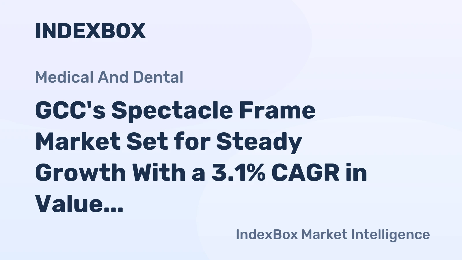 GCC's Spectacle Frame Market Set for Steady Growth With a 3.1% CAGR in Value