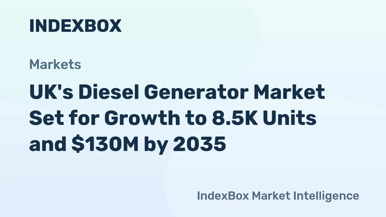 UK's Diesel Generator Market Set for Growth to 8.5K Units and $130M by 2035