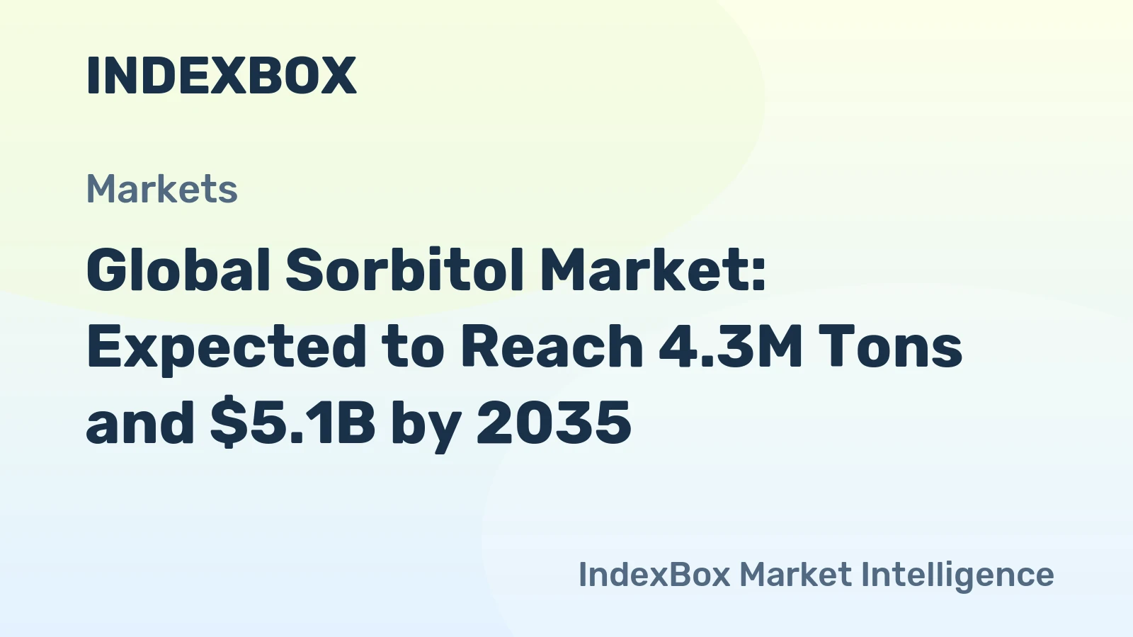 Global Sorbitol Market: Expected to Reach 4.3M Tons and $5.1B by 2035