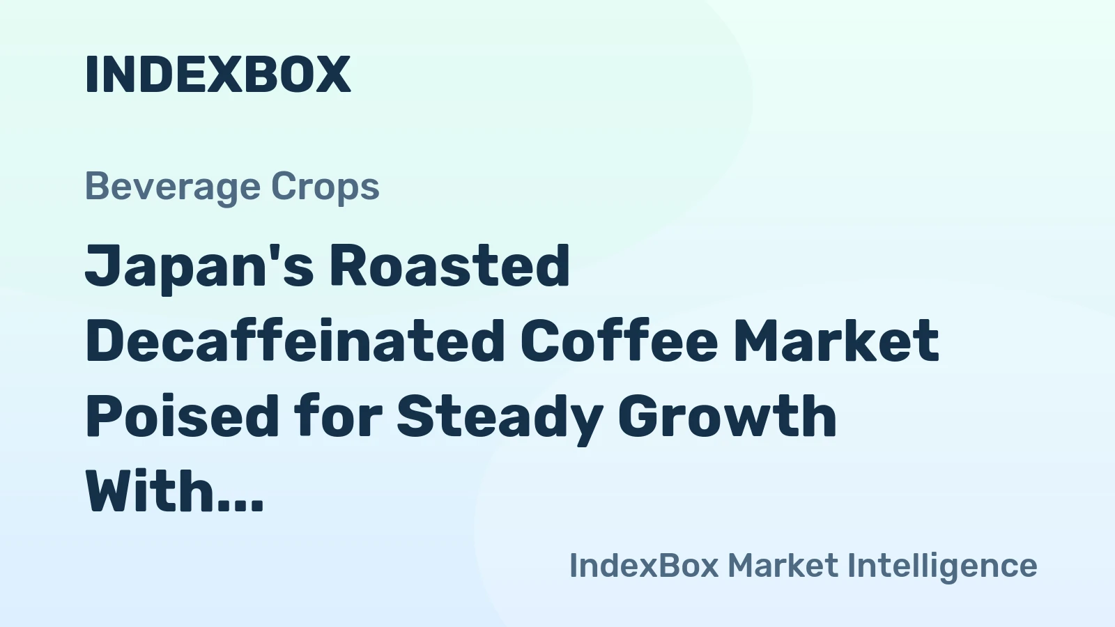 Japan's Roasted Decaffeinated Coffee Market Poised for Steady Growth With a 2.6% CAGR Through 2035