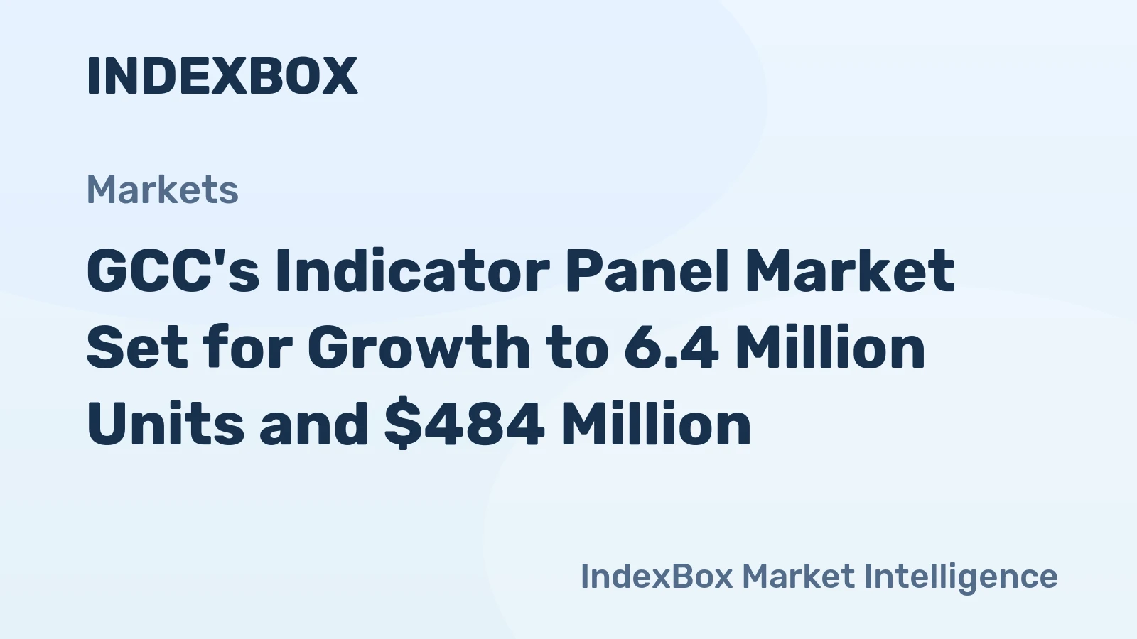 GCC's Indicator Panel Market Set for Growth to 6.4 Million Units and $484 Million