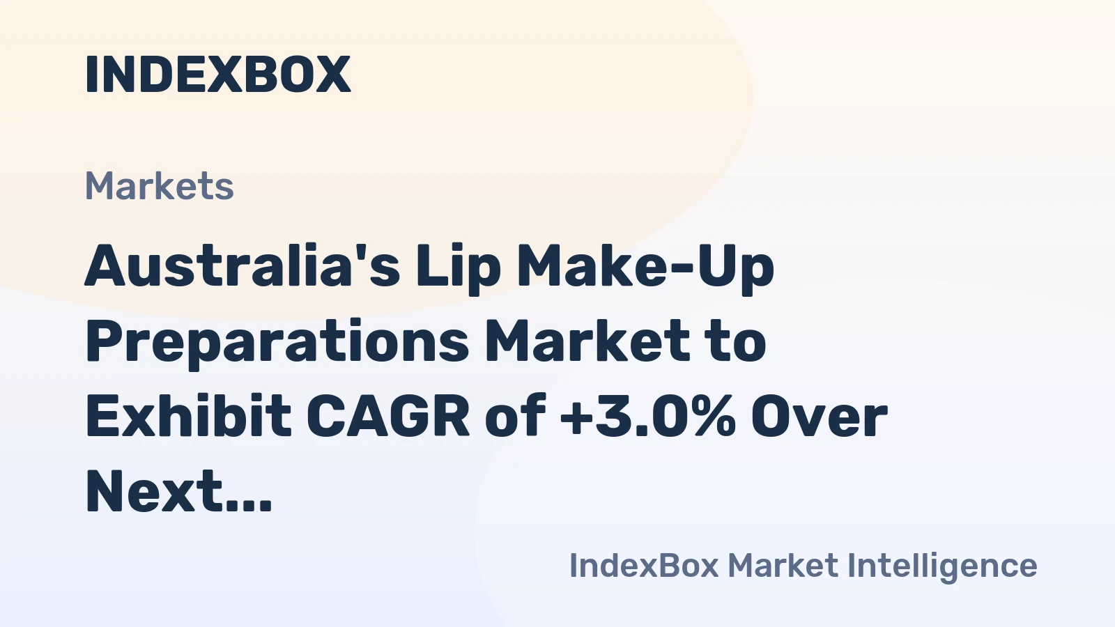 Australia's Lip Make-Up Preparations Market to Exhibit CAGR of +3.0% Over Next Decade, Reaching 3.1K Tons by 2035