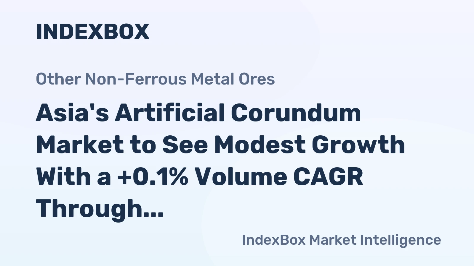 Asia's Artificial Corundum Market to See Modest Growth With a +0.1% Volume CAGR Through 2035