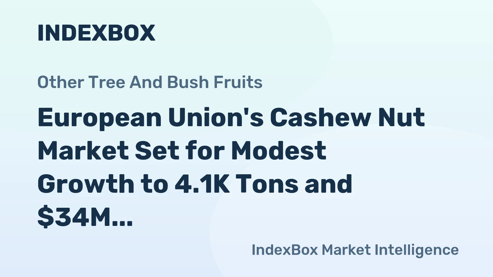 European Union's Cashew Nut Market Set for Modest Growth to 4.1K Tons and $34M