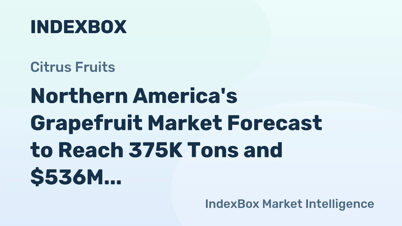 Northern America's Grapefruit Market Forecast to Reach 375K Tons and $536M in Value