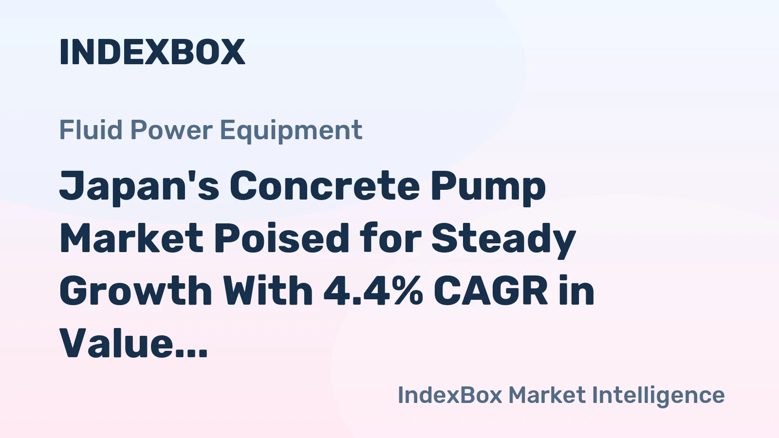 Japan's Concrete Pump Market Poised for Steady Growth With 4.4% CAGR in Value Through 2035