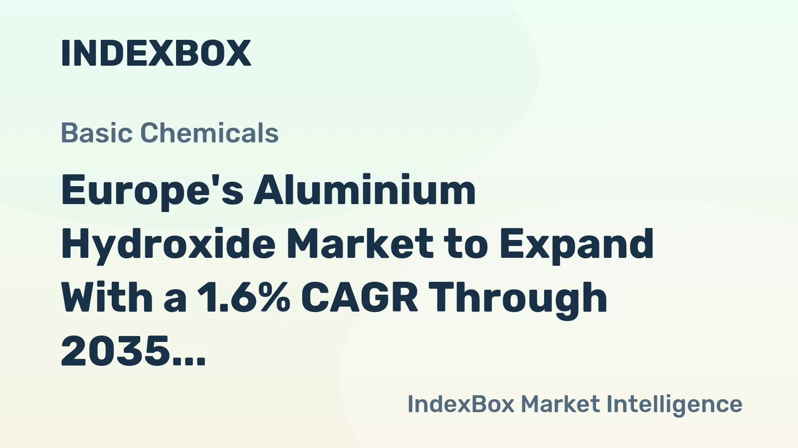 Europe's Aluminium Hydroxide Market to Expand With a 1.6% CAGR Through 2035