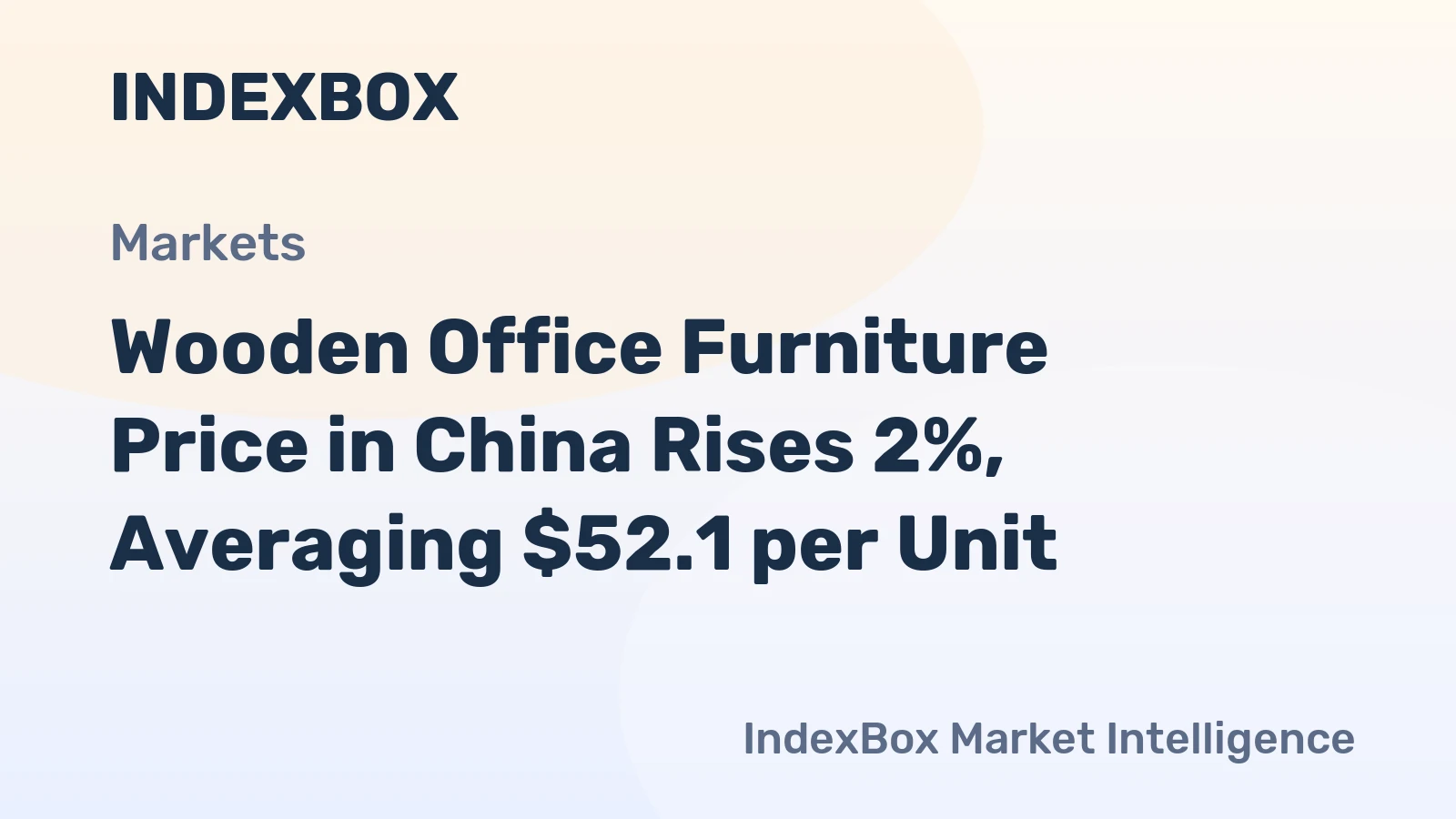Wooden Office Furniture Price in China Rises 2%, Averaging $52.1 per Unit