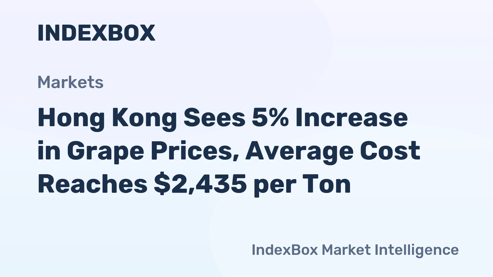 Hong Kong Sees 5% Increase in Grape Prices, Average Cost Reaches $2,435 per Ton