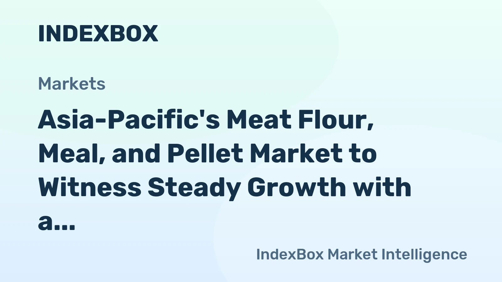 Asia-Pacific's Meat Flour, Meal, and Pellet Market to Witness Steady Growth with a CAGR of +0.7% from 2024 to 2035